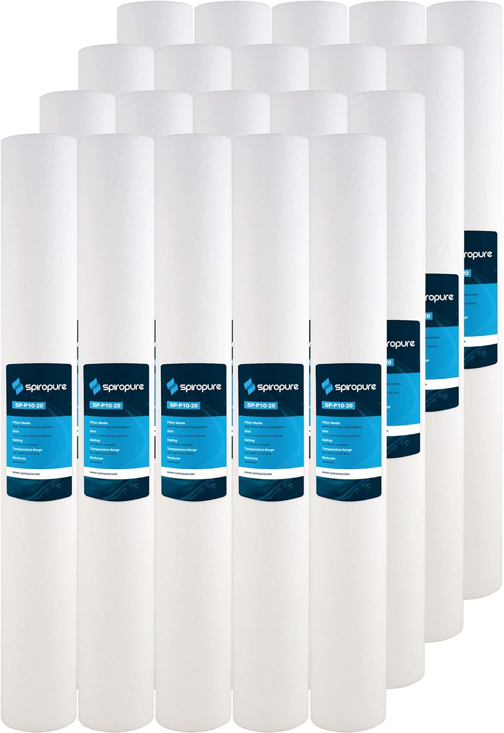 Amazon.com: SpiroPure SP-P10-20 20x2.5 10 Micron Spun Melt-Blown ...