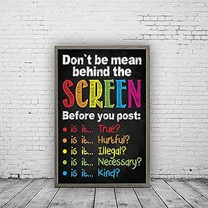 Amazon.com: Jinniee Don't be mean PC Poster Computer Science Classroom Poster, Stem Technology ...