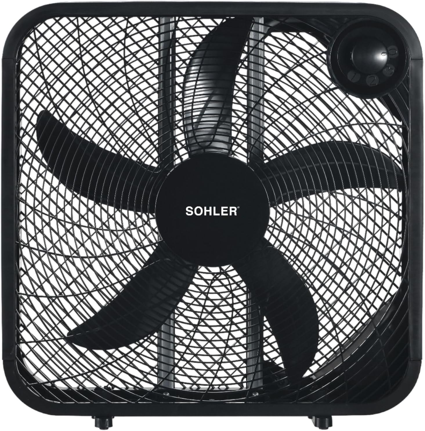 Amazon.com: SOHLER 3-Speed Box Fan For Full-Force Circulation, Upgrade ...