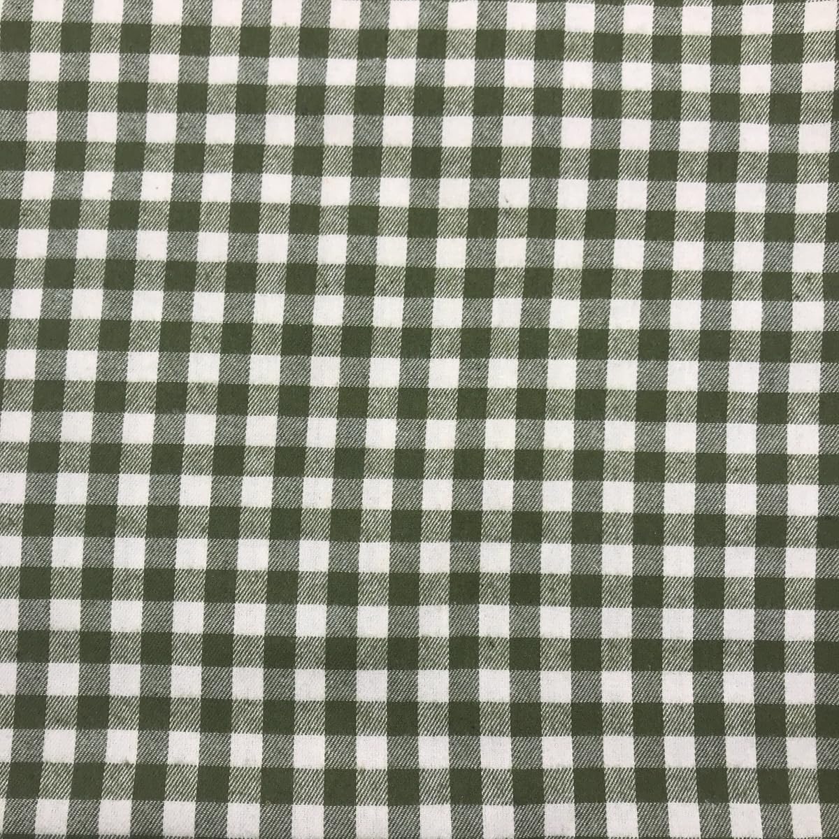 Amazon.com: Brushed Green Gingham Checkered Cotton Fabric 2 Yards Width ...