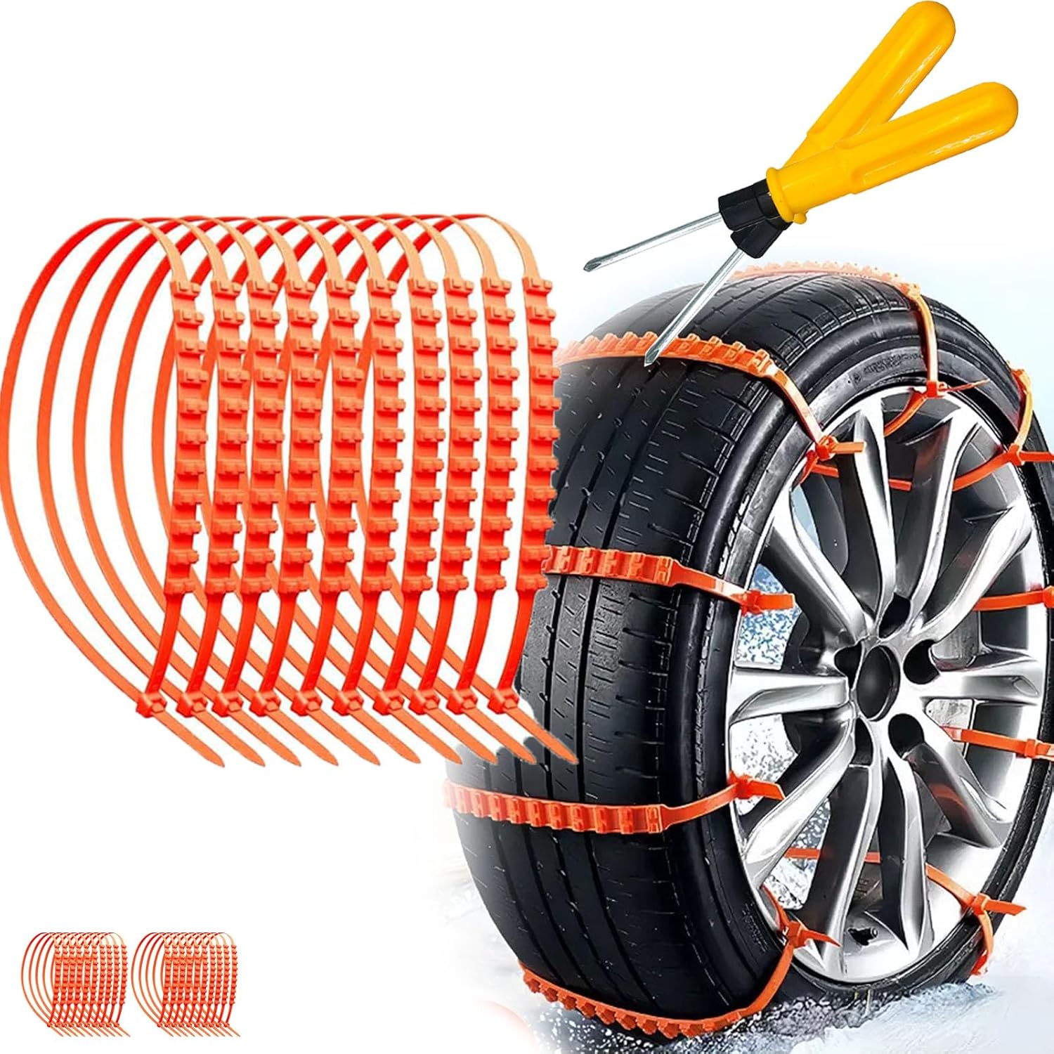Amazon.com: Reusable Anti Snow Chains Of Car,Universal Adjustable Plastic Snow Tire Chain,Tier ...