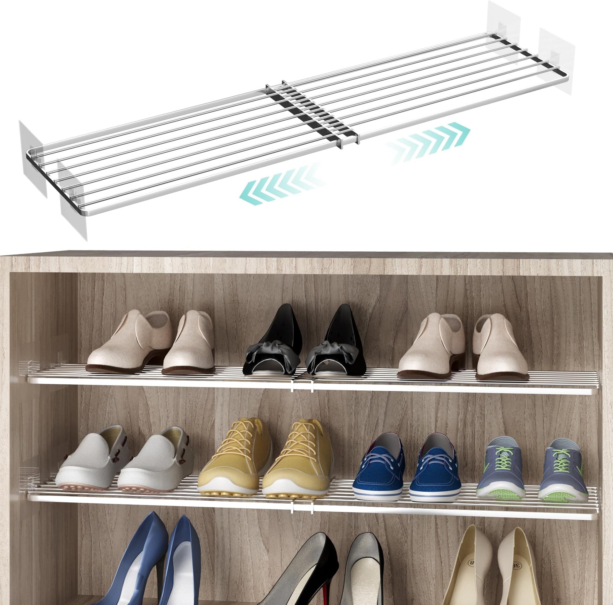 Amazon.com: HOME COMPOSER Expandable Closet Shelves - Adjustable Closet ...