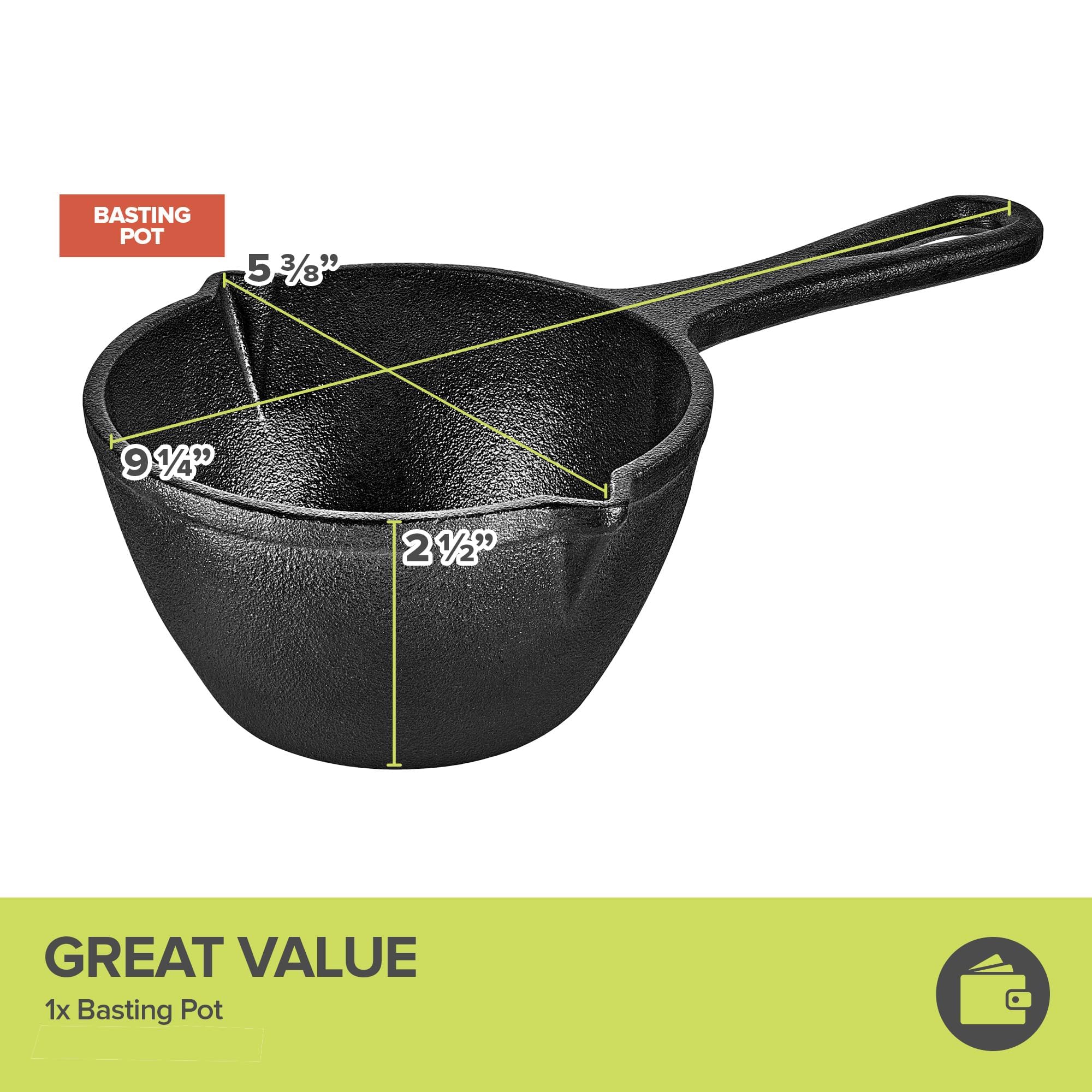 Snapklik.com : Modern Innovations Cast Iron Melting Pot For Grill Cooking