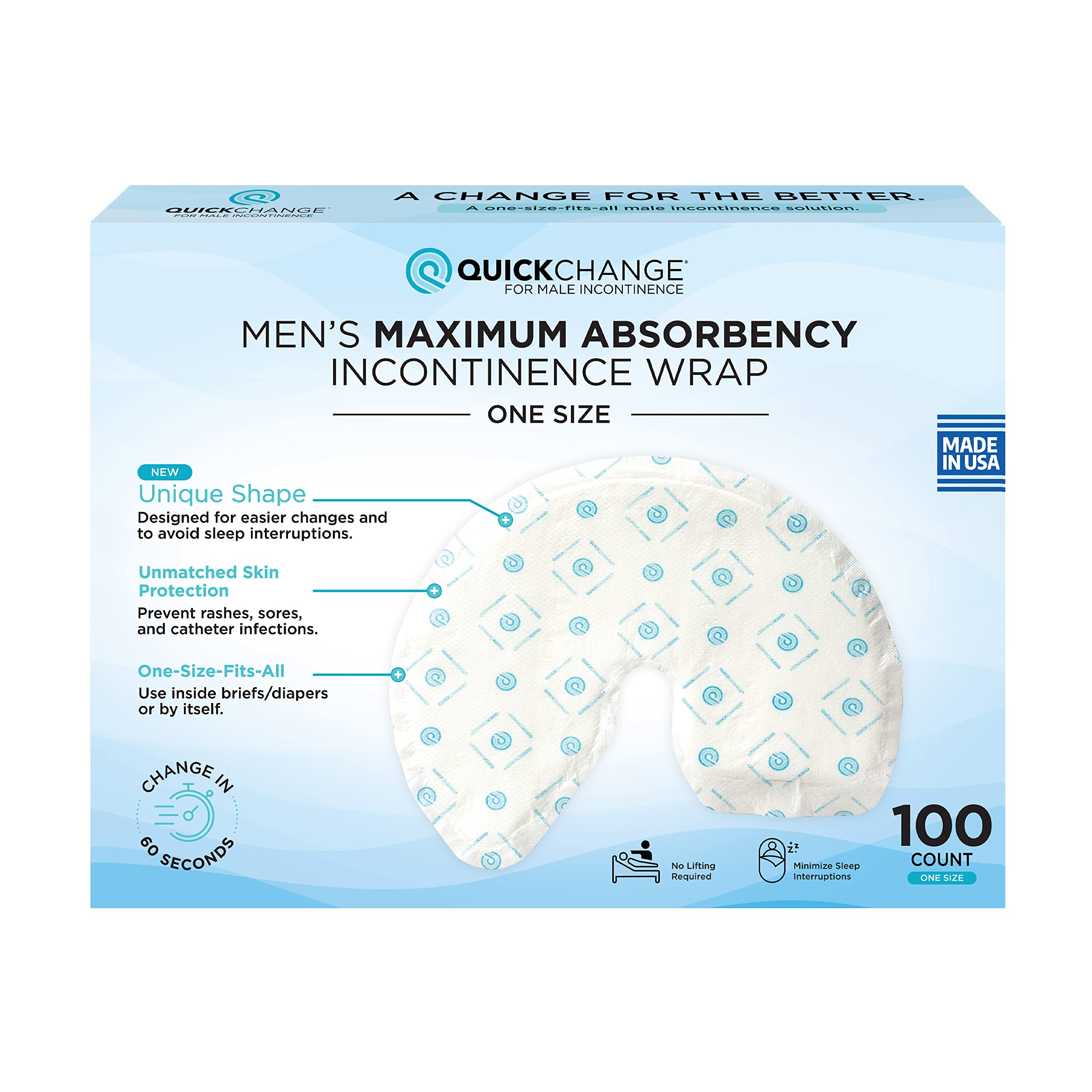 Snapklik.com : QuickChange Mens Incontinence Wrap, Maximum Absorbency ...