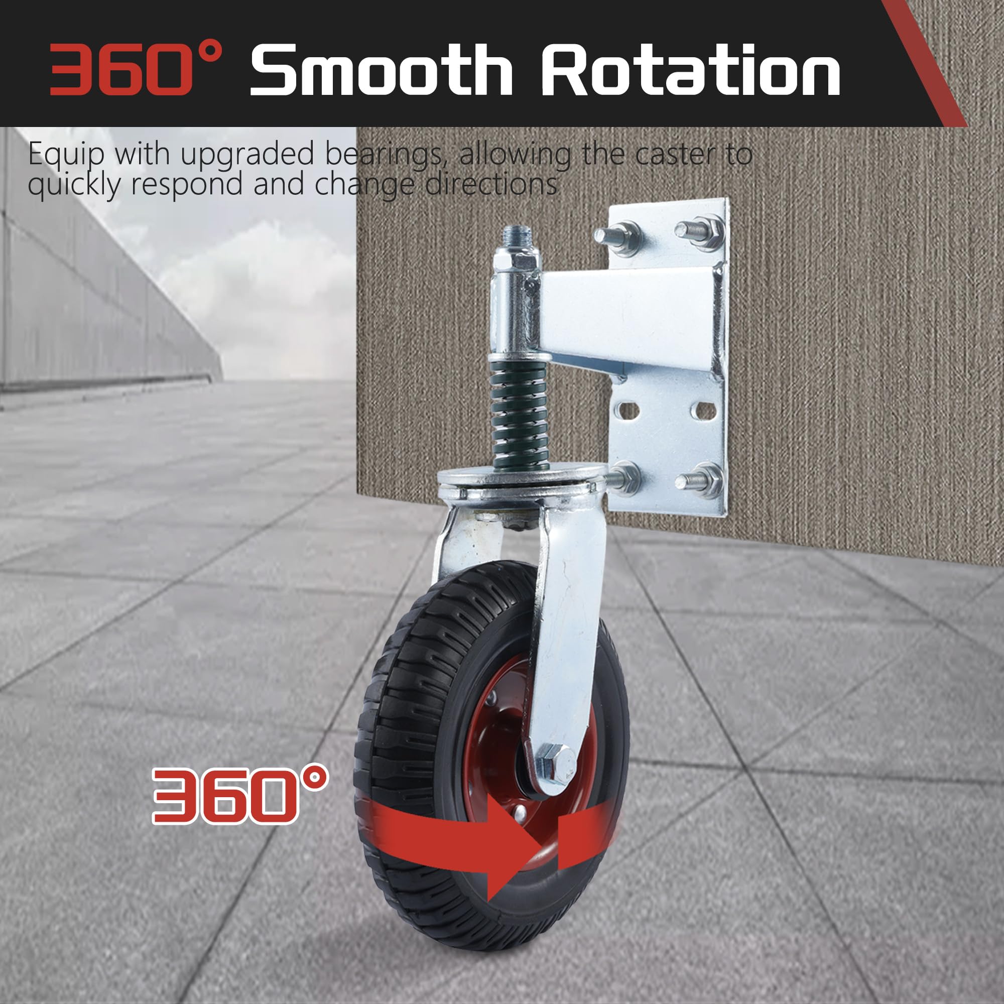 Caster Wheels Heavy Duty Spring Loaded Gate Caster 4 Inch Heavy Duty ...