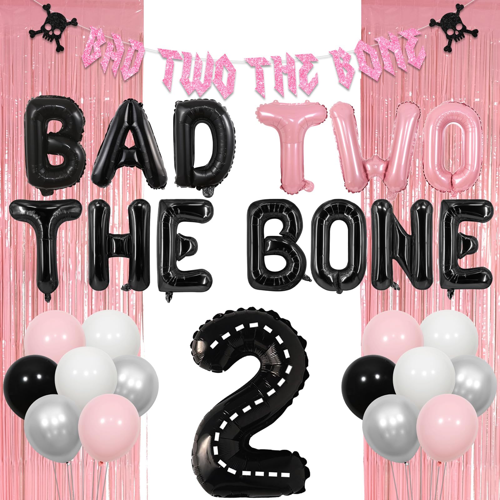 Amazon.com: Balterever Bad Two The Bone Birthday Decorations for Girls ...