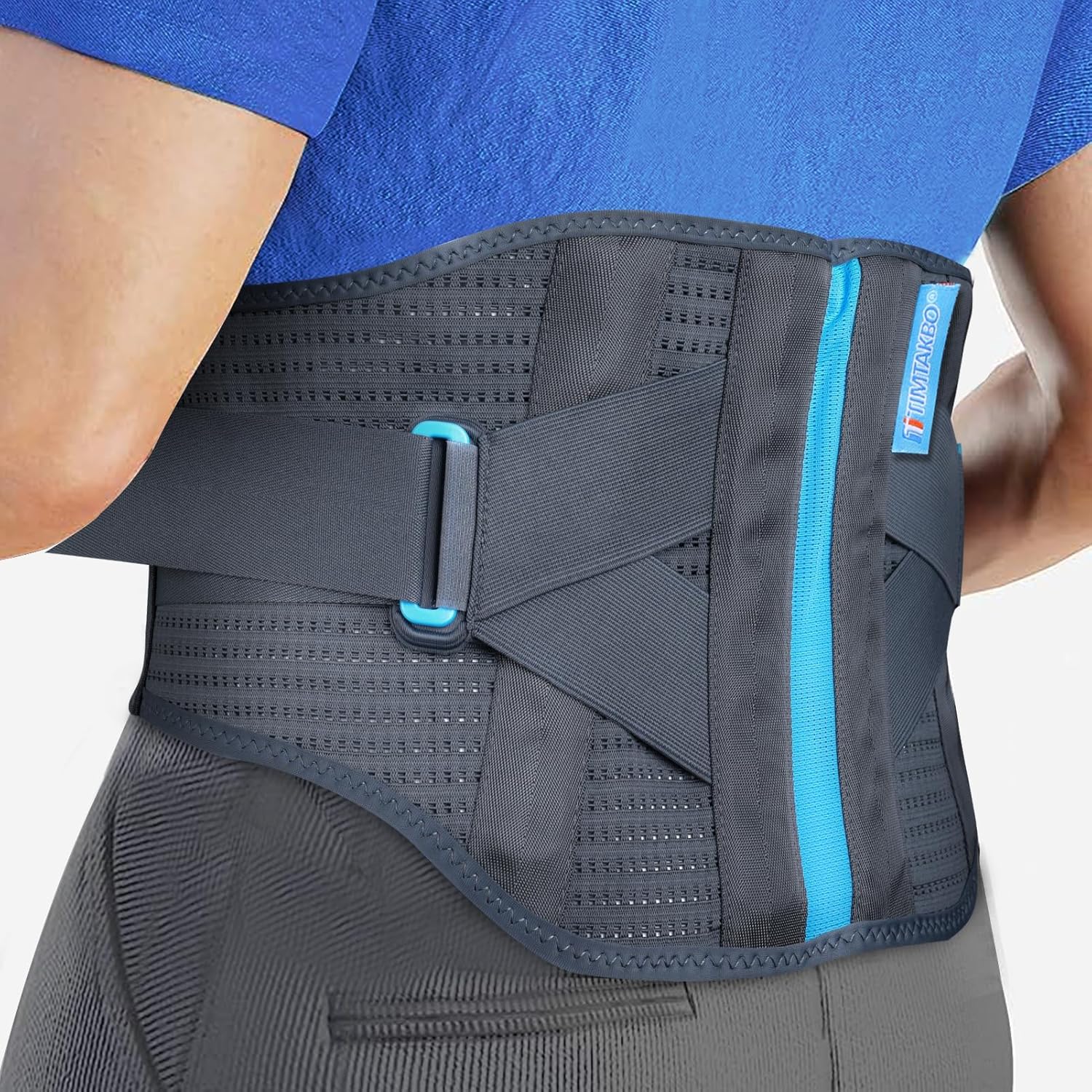 T TIMTAKBO Lower Back Brace with Removable Lumbar Pad for Men Women ...