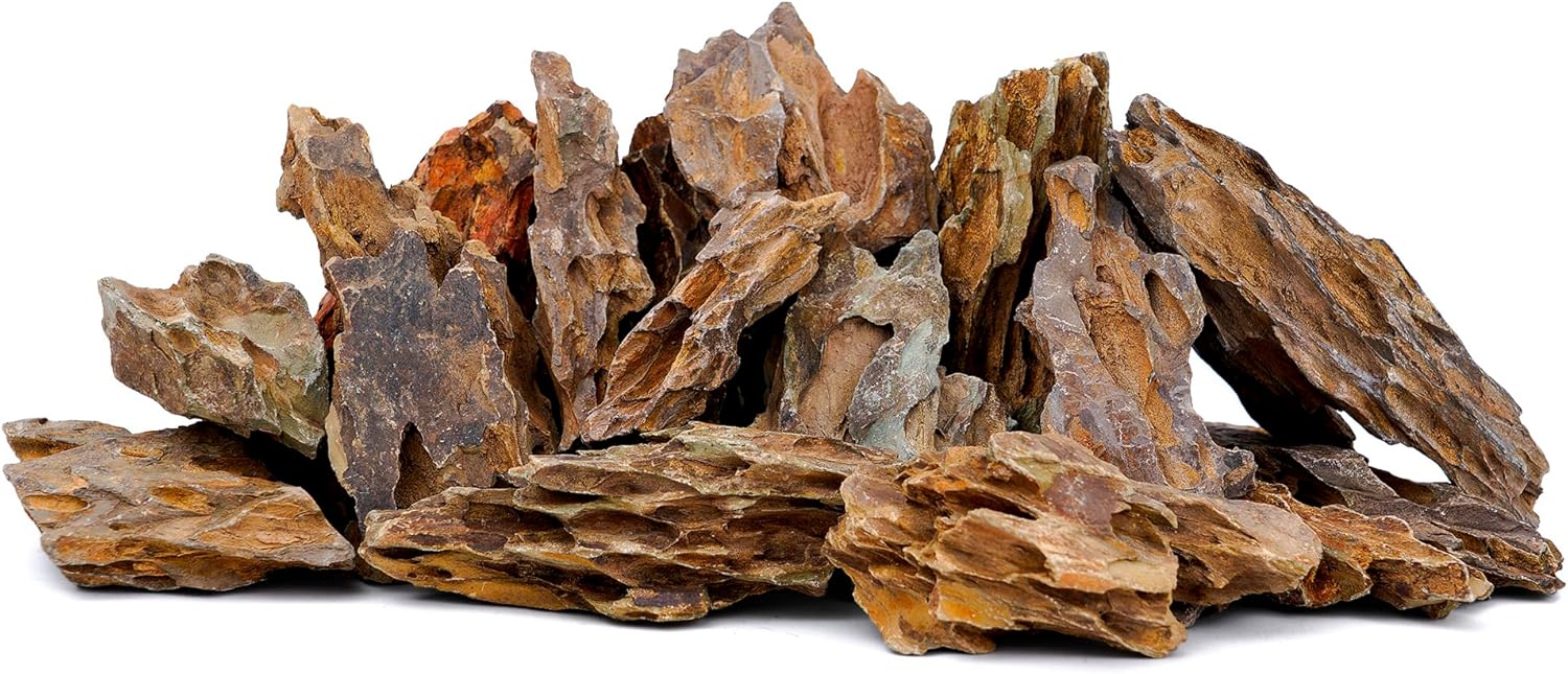 Amazon.com : FISCAPE 2-4 Inches Natural Dragon Stone 20 PCS Aquarium ...