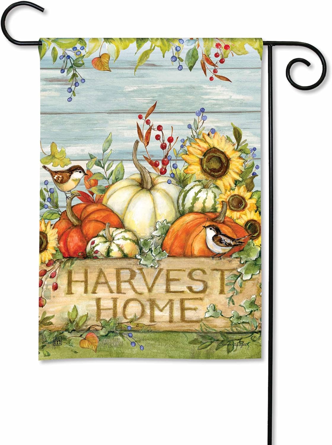Amazon.com : Studio M BreezeArt Harvest Home Decorative Garden Flag ...