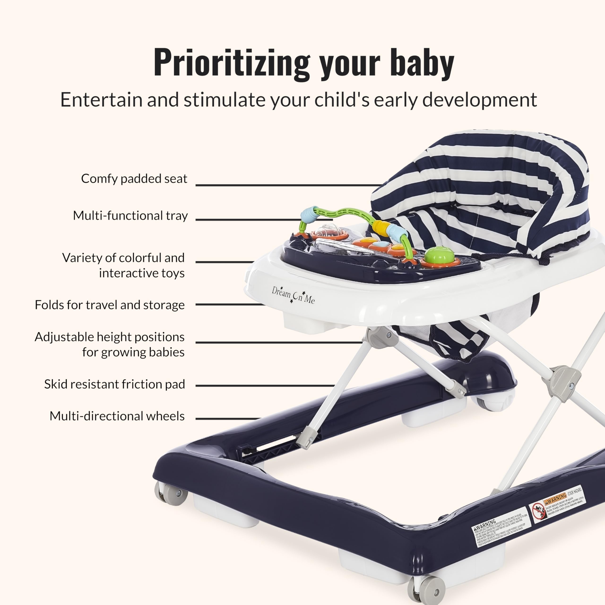 Snapklik.com : 2-in-1 Ava Baby Walker, Easy Convertible Baby Walker ...