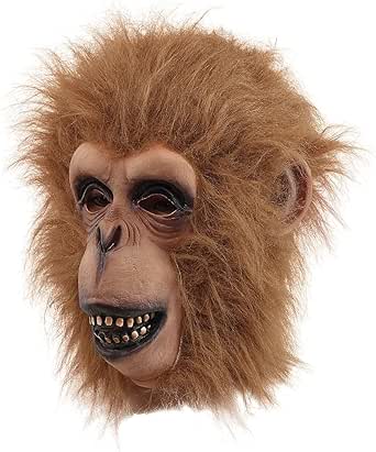 Amazon.co.jp: [Bristol Novelty] Brown Rubber Chimp Overhead Mask ...