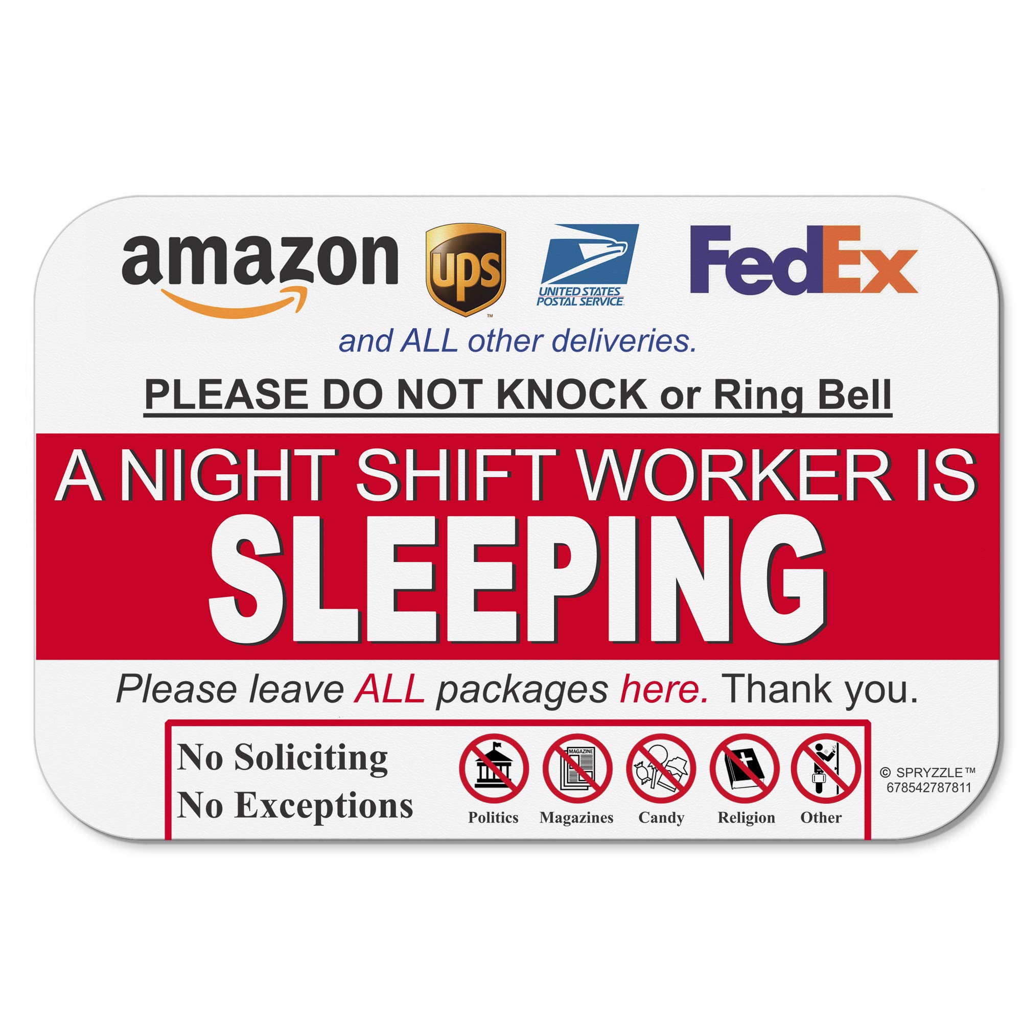 No Sleeping Sign