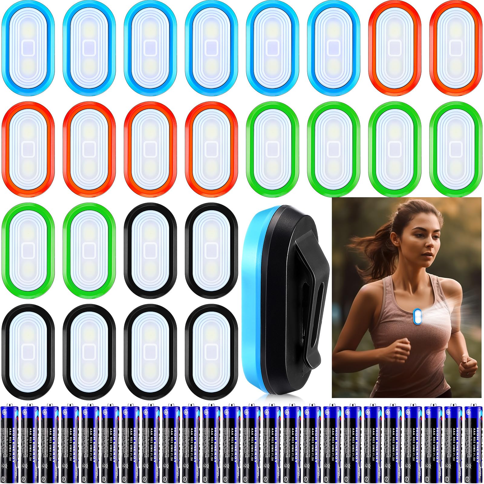 Amazon.com: Kittmip 24 Pcs LED Safety Light Clip on Flashing Strobe ...