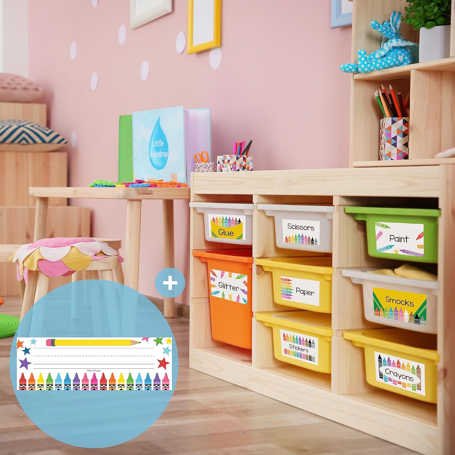 Amazon.com: 56 Colorful Self Adhesive Name Tags Sticker Name Tags for ...