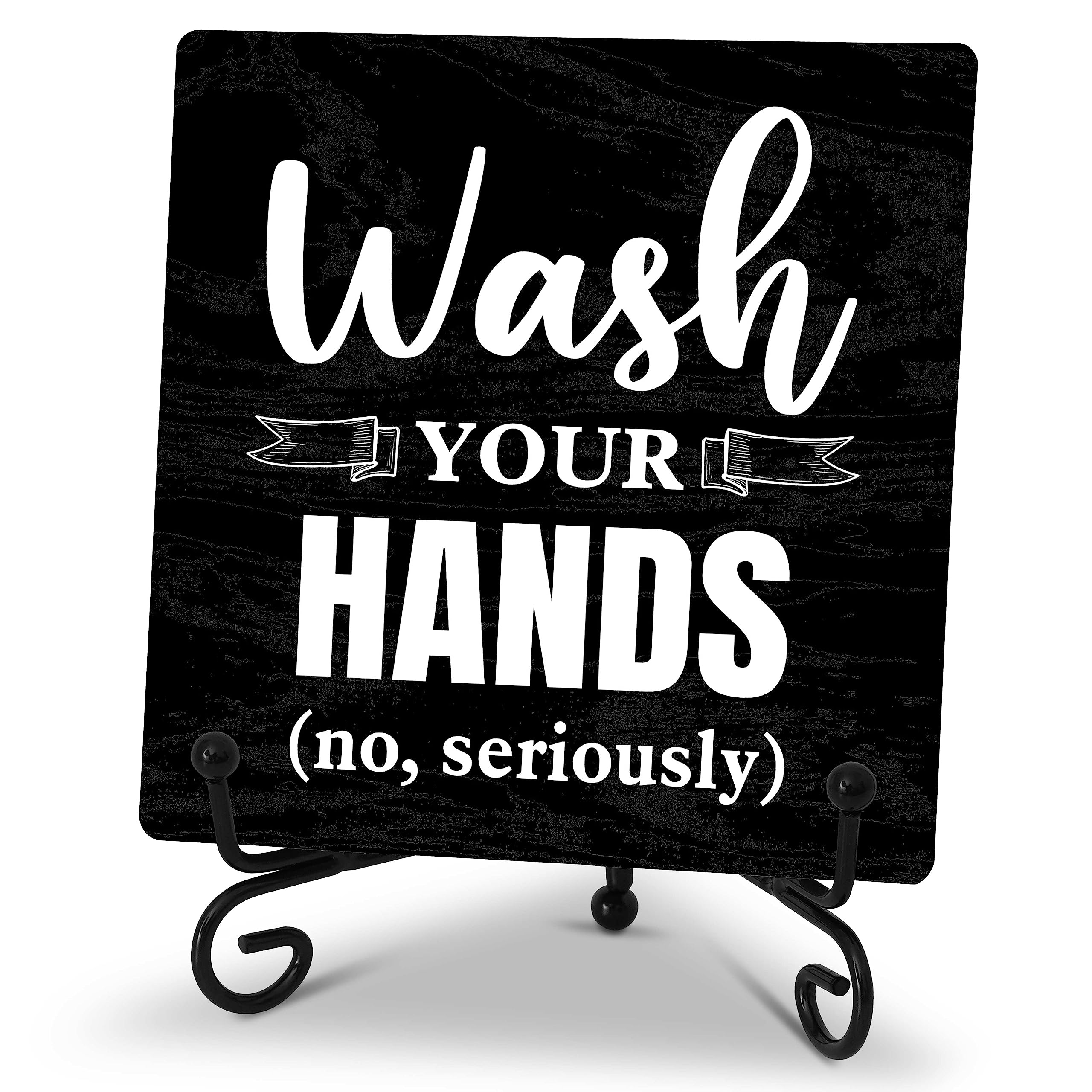 Amazon.com: Wash Your Hands Bathroom Signs Decor, Bathroom Home Shelf ...