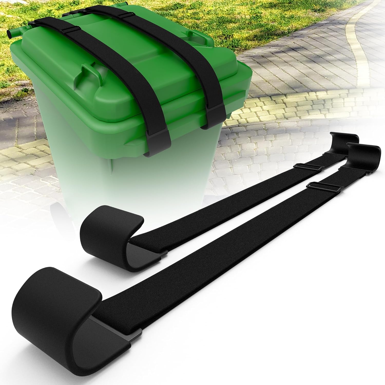 Amazon.com: Gadgetzan 2 Pack Metal Double Claw Trash Can Lid Lock for ...