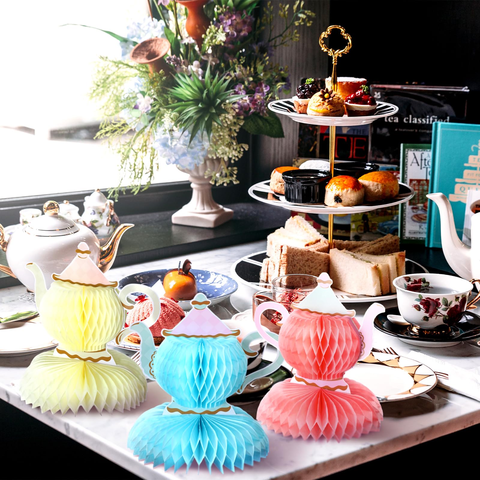 Snapklik.com : Wettarn 6 Pcs Tea Party Decorations Princess Party Tea ...