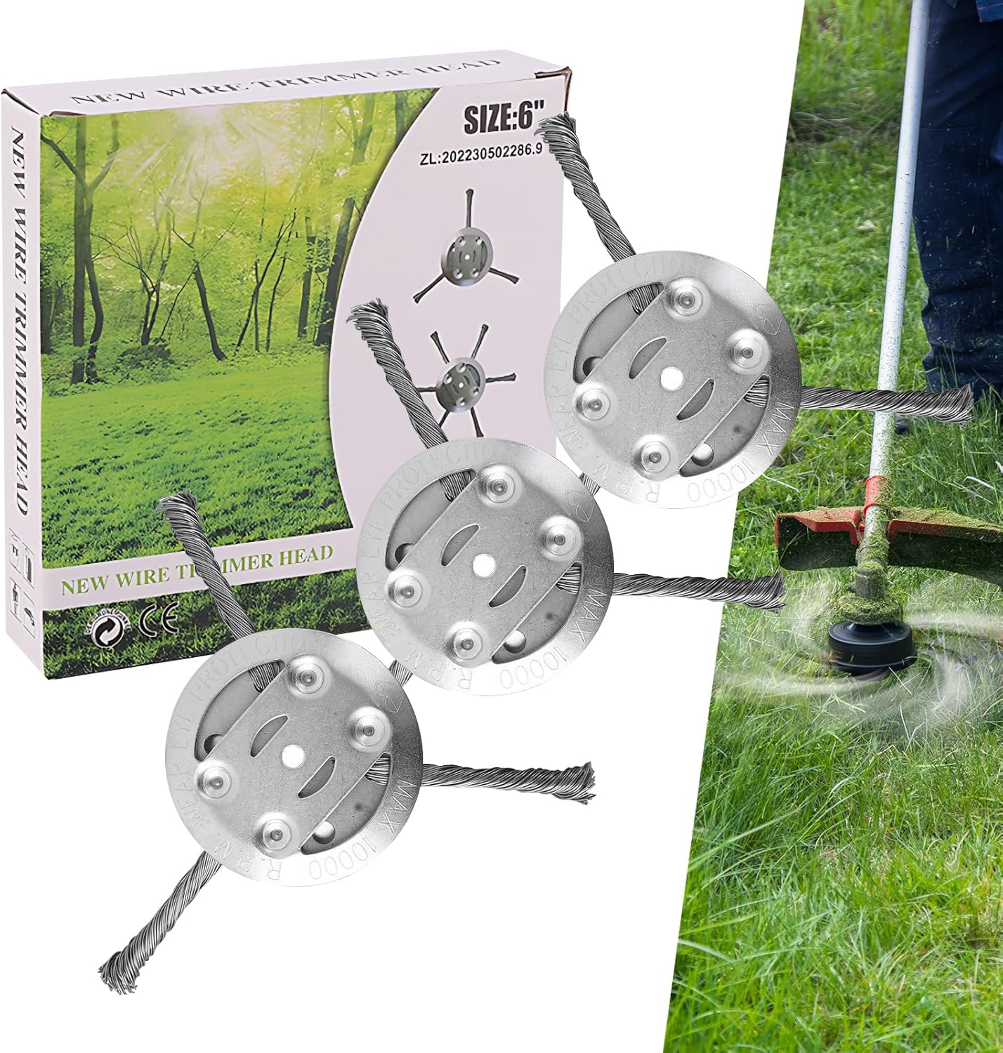 Amazon.com: Irsnianianfa 3Pcs Steel Wire Grass Trimmer Head,2025 New ...