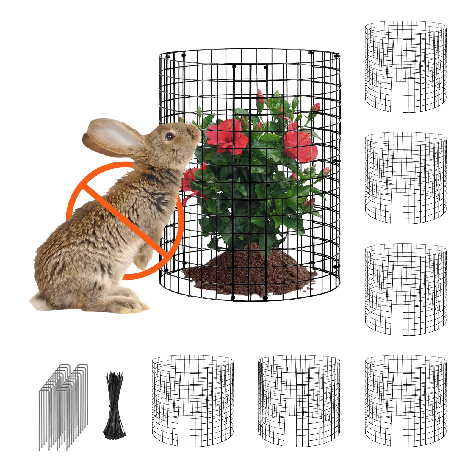 Amazon.com: VEVOR 6 Pack Plant Protectors from Animals, 12.6'' Dia. x ...