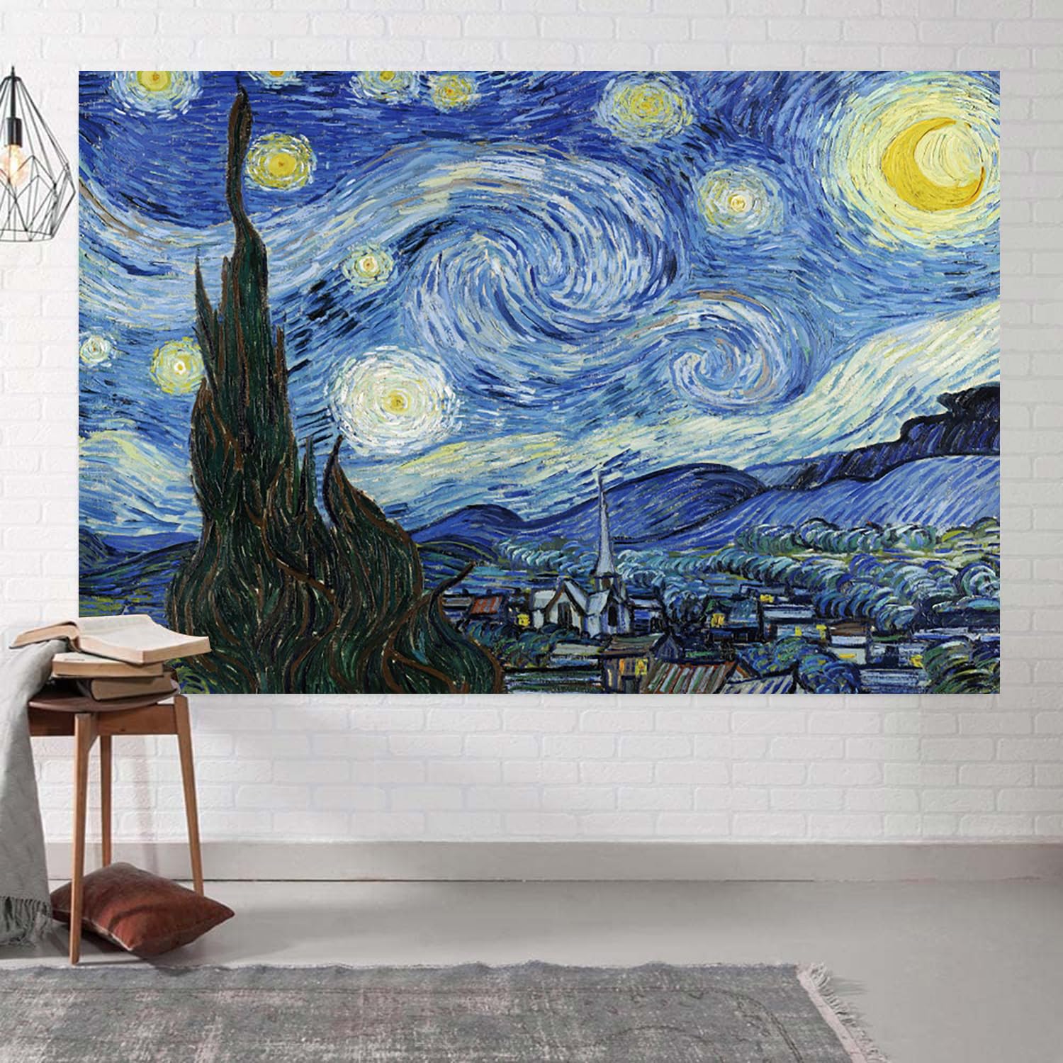 Starry Night Photography Background Vinyl Party Decor Van Gogh Starry ...