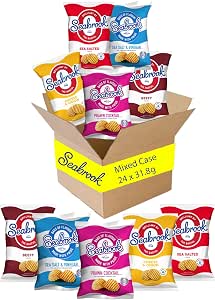 Seabrook Crinkle Crisps Mixed Case – 24 Pack of 31.8g British Potato ...