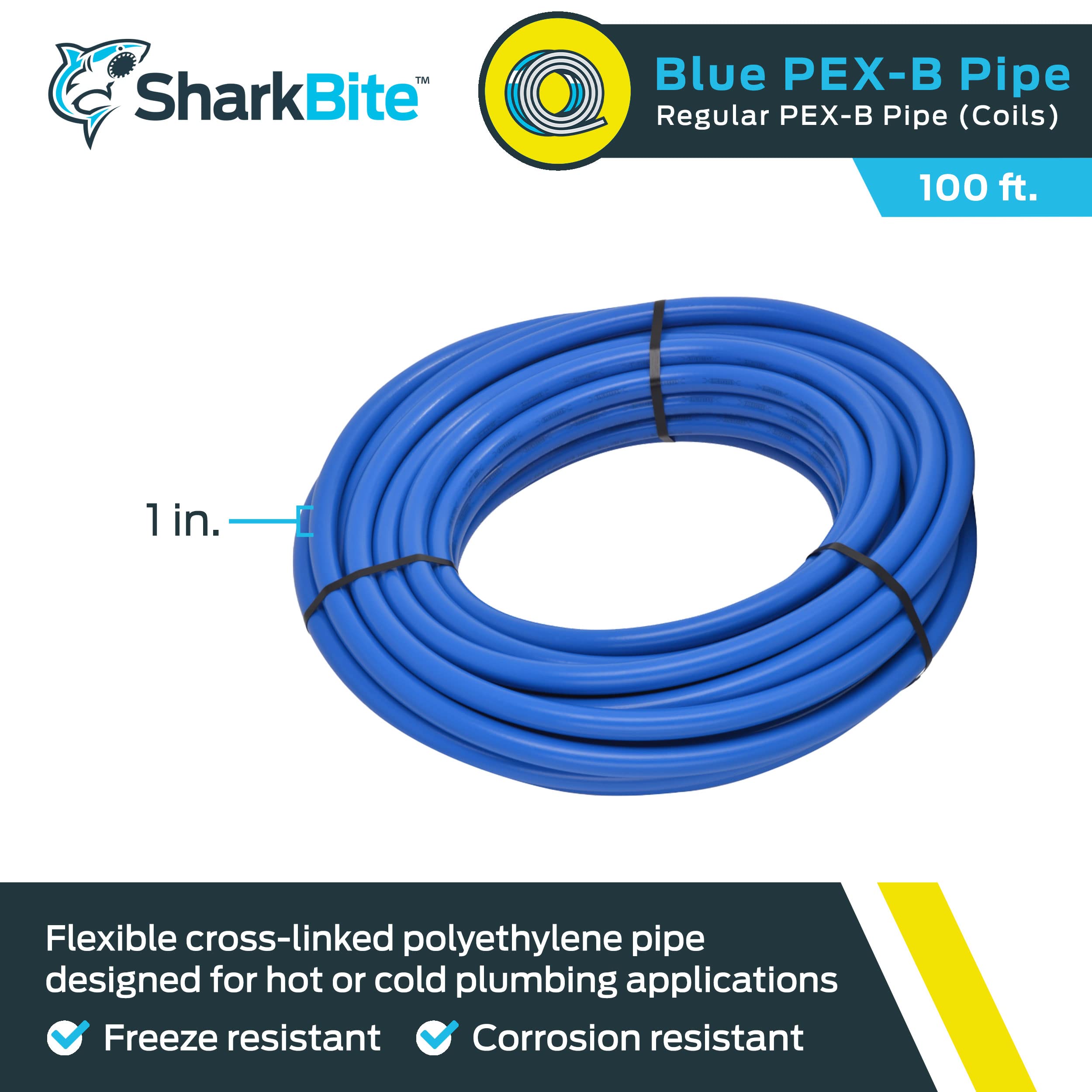 Snapklik.com : SharkBite 3/8 Inch X 100 Feet Blue PEX-B
