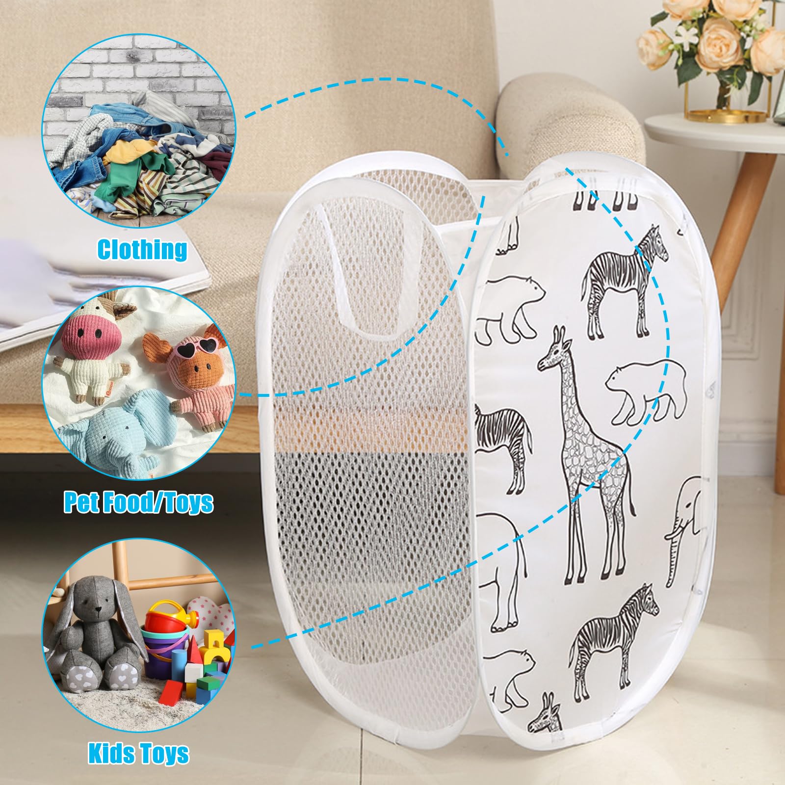 Snapklik.com : Pop Up Laundry Hamper, Collapsible Laundry Basket ...