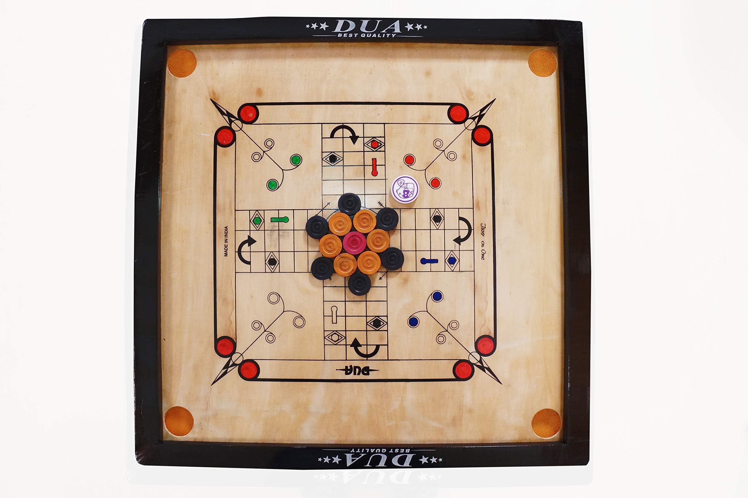Stag Championship Plywood Carrom Board with Coins and Low Stand, Adult ...