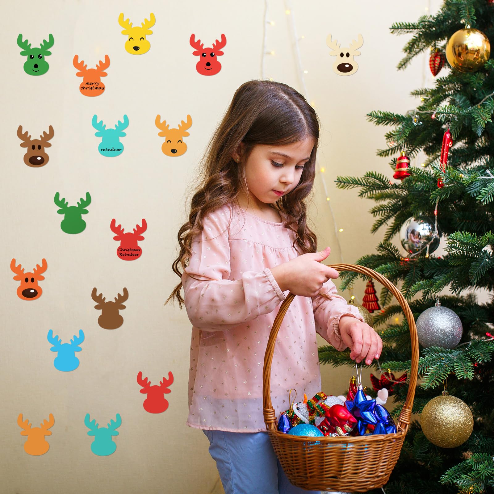 Snapklik.com : 108 Pcs Christmas Reindeer Cutouts Christmas Classroom ...