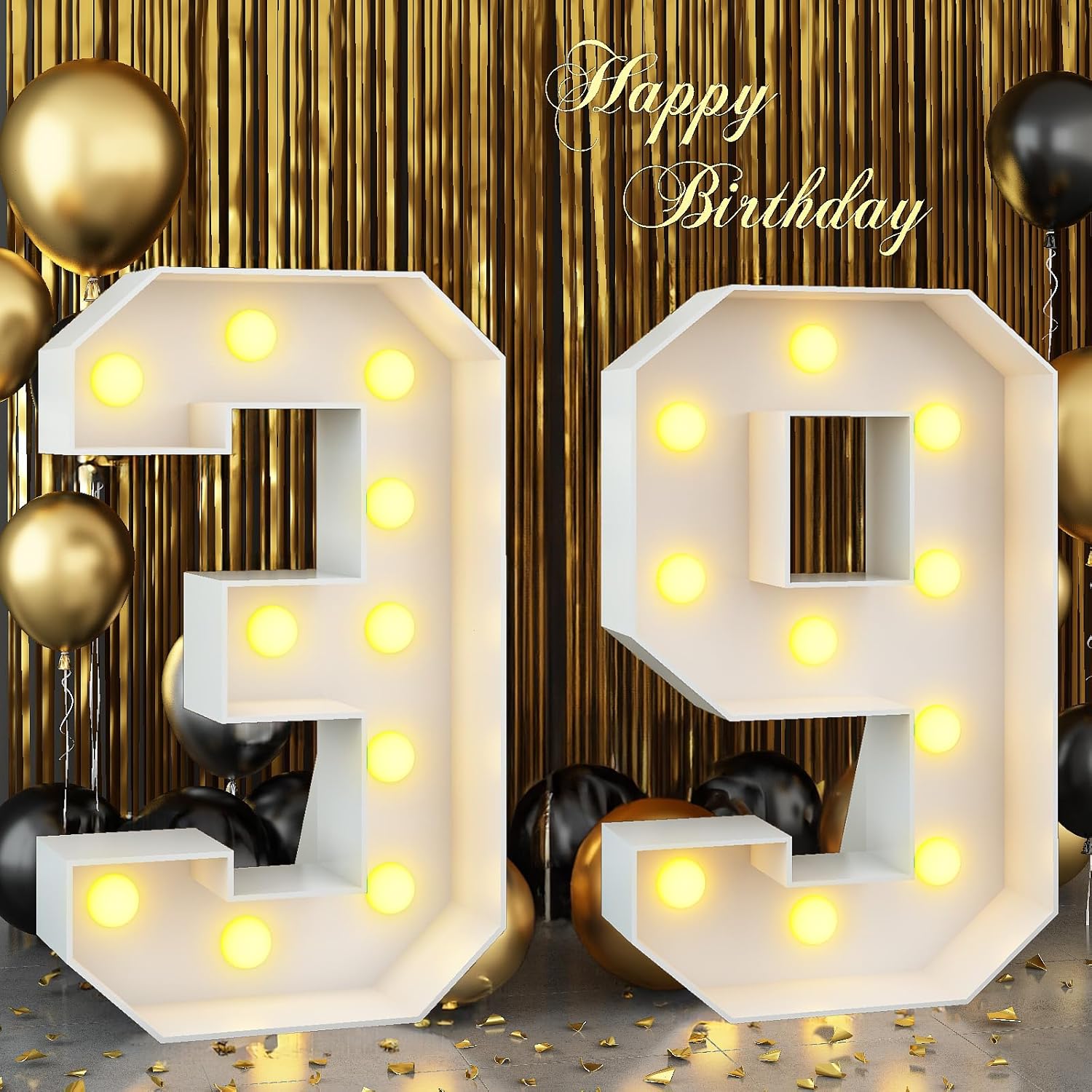 Amazon.com: 4ft Marquee 39 Light Up Numbers Large Numbers with Lights ...