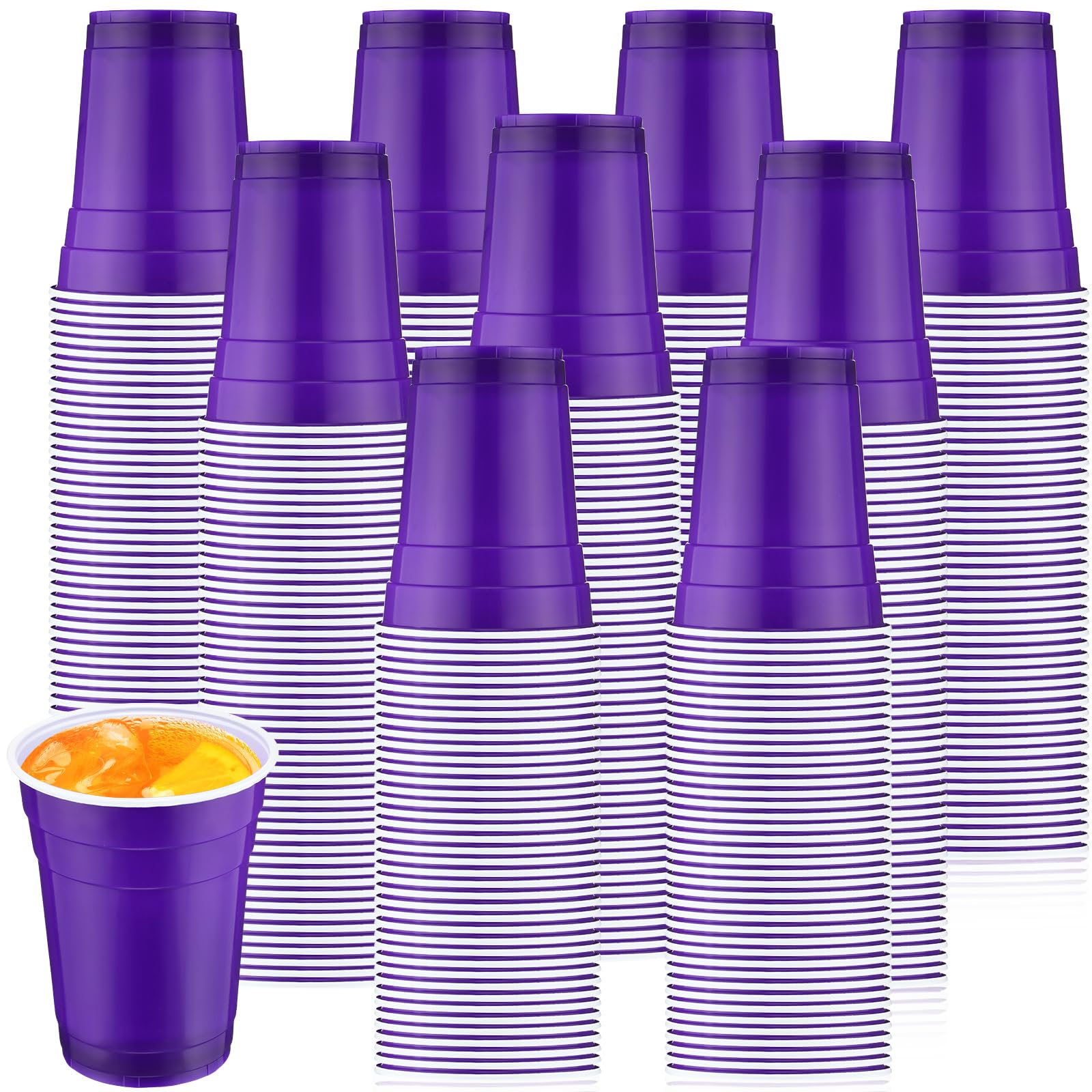 Amazon.com: Bokon 200 Count Plastic Cups 16 Ounce Disposable Party ...