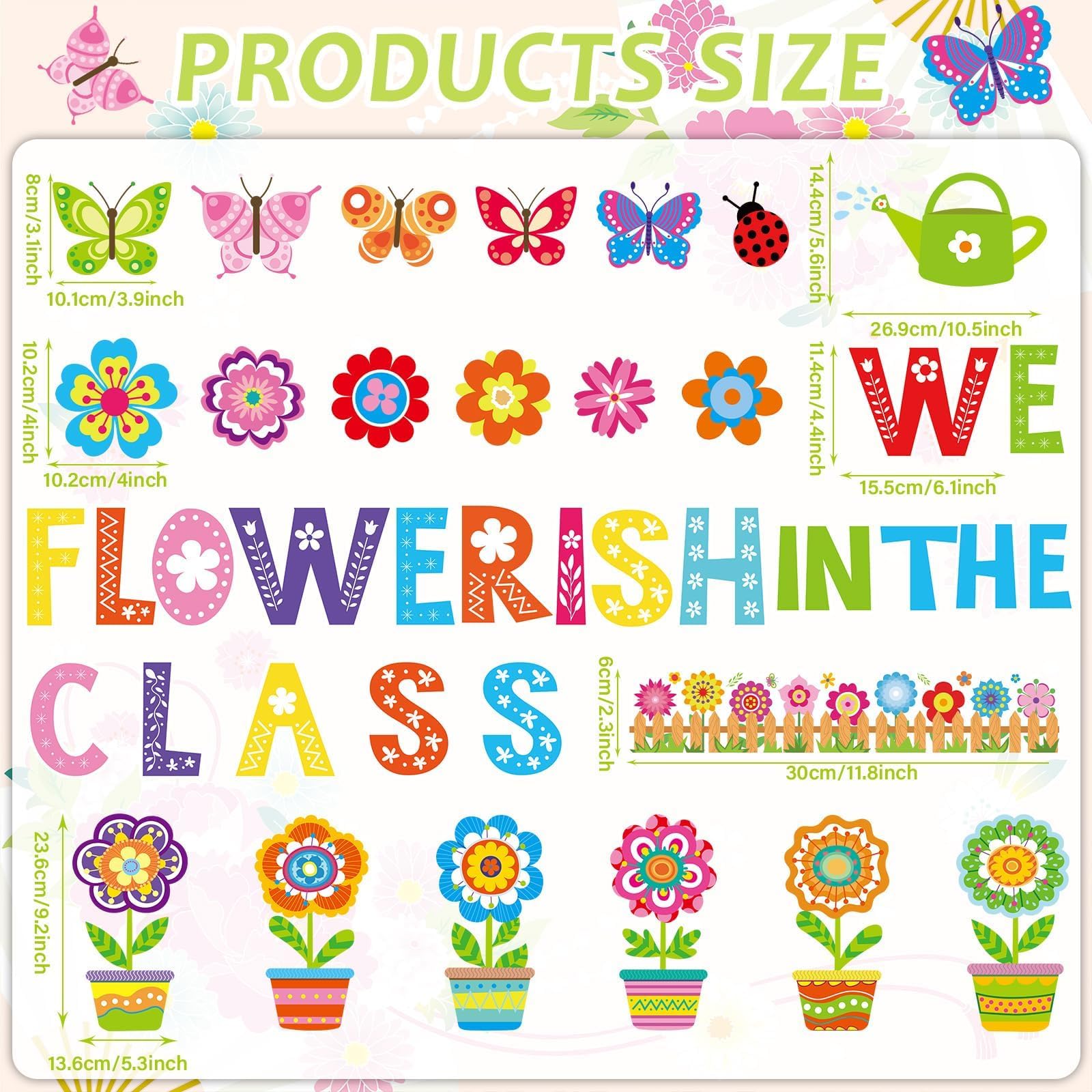 Snapklik.com : Gisgfim Spring Classroom Flower Bulletin Board ...