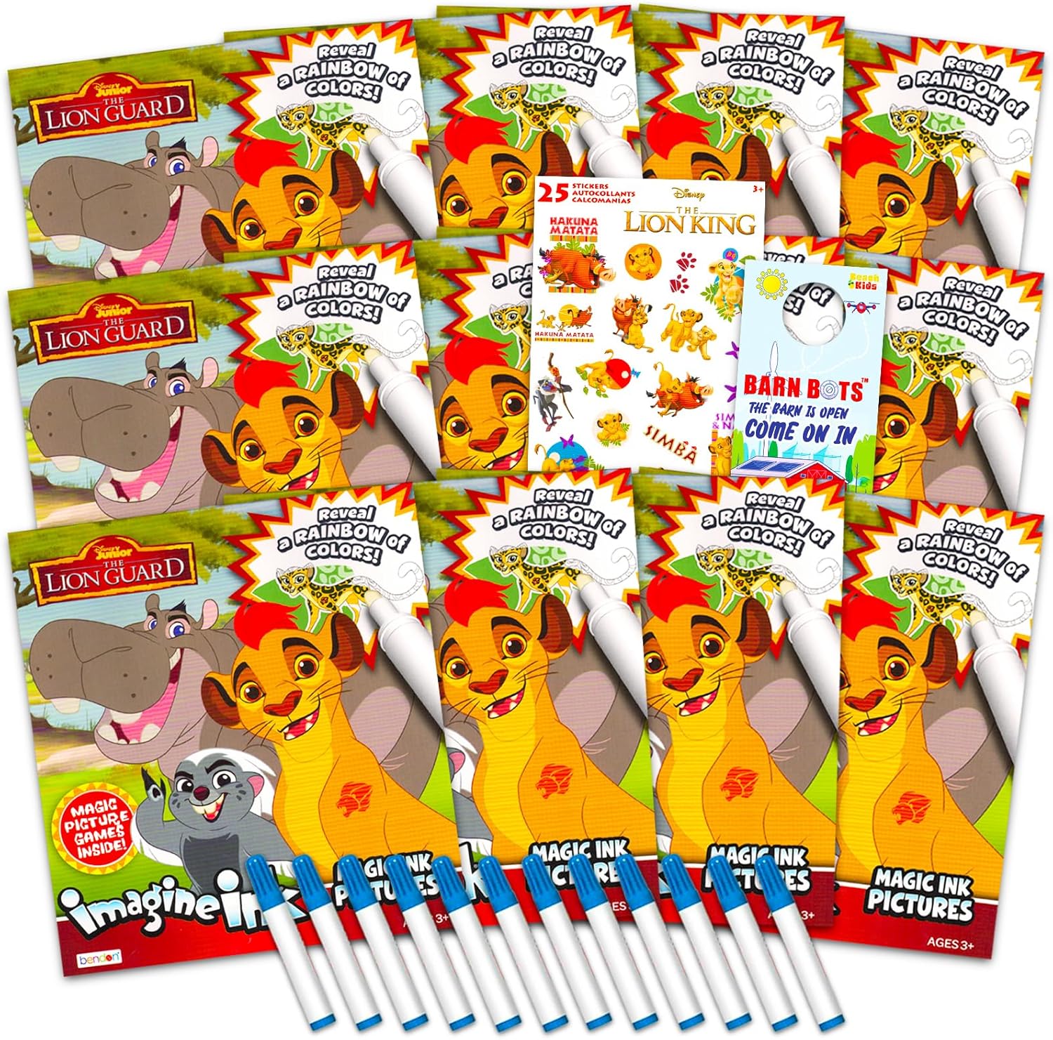 Amazon.com: Disney Lion Guard Imagine Ink Coloring Book Set for Kids ...