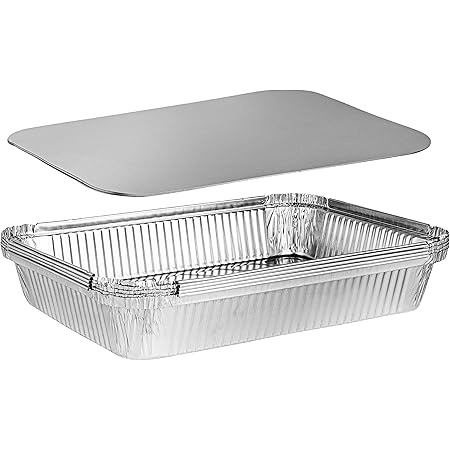 Amazon.com: Diplastible Disposable Aluminum Pans with Lids | 10 pack 1 ...