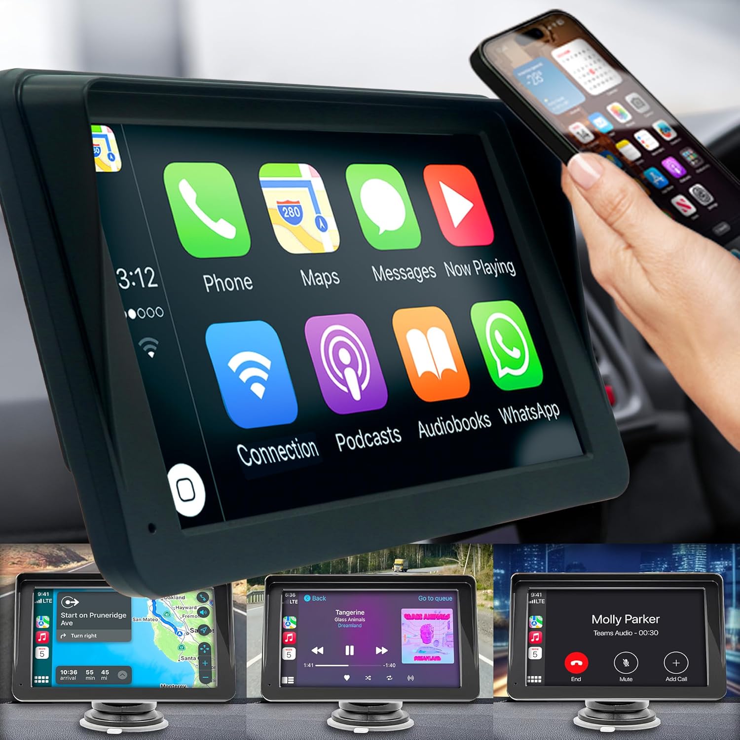 Kleva Range New 7" HD Touch Screen Portable Kleva SmartPlay Automatic ...