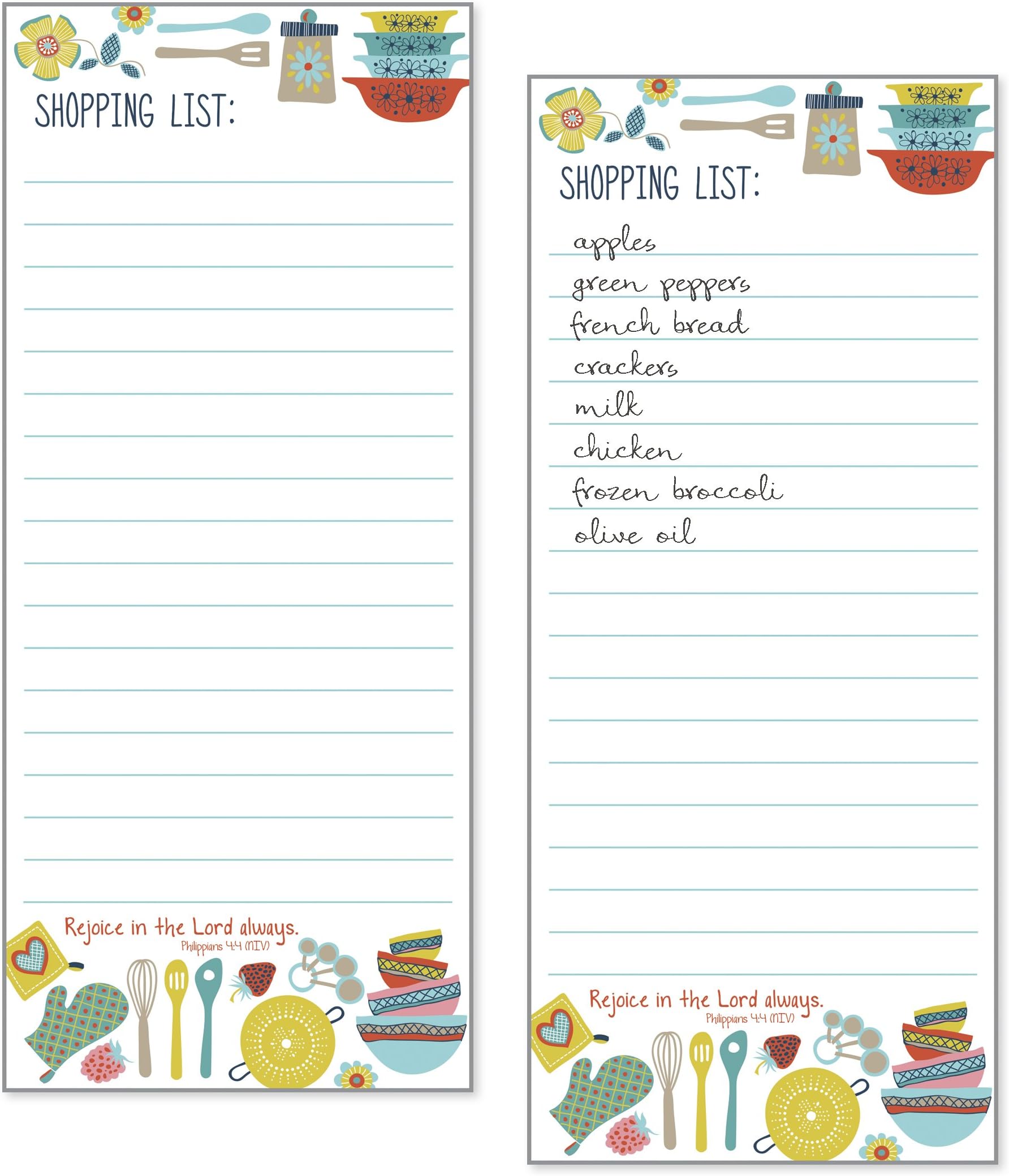 Amazon.com : Set of 2- Groovy Kitchen List Pad, Notepad, Shopping List ...