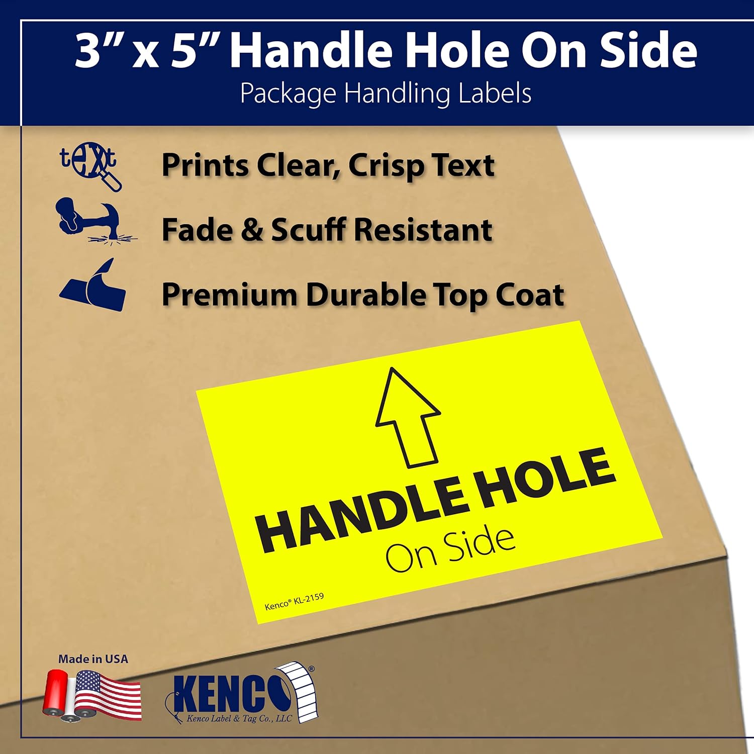 Buy Handle Hole on Side Labels - 250 3 X 2 'Handle Hole Stickers - Keep ...