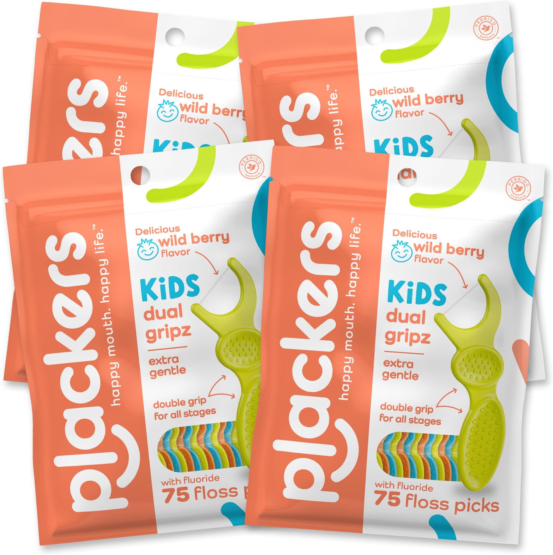 Amazon.com : Plackers Kids Dual Gripz Floss Picks with Double Grip ...