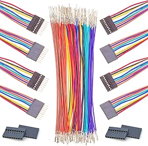 Amazon.com: Kidisoii Dupont 2.54mm Wire Male to Female Connector and 22AWG Pre-Crimped Cable ...