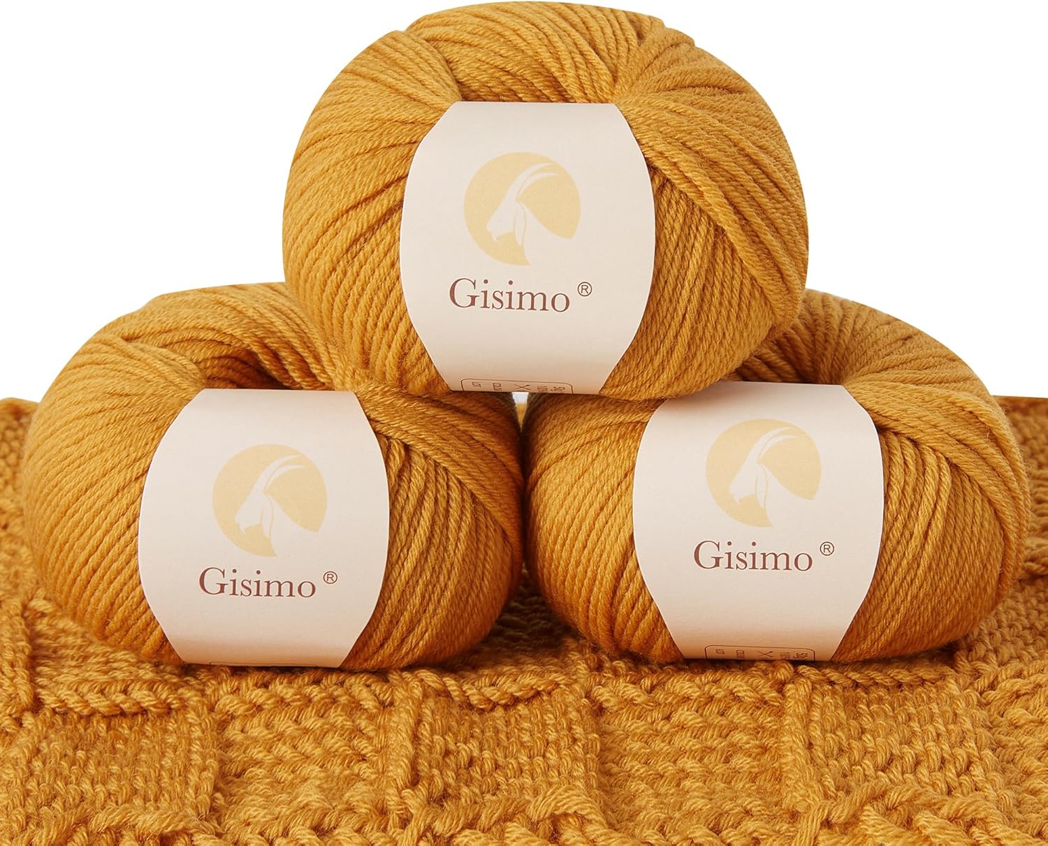 Amazon.com: GISIMO 100% Merino Wool Yarn, 6-Ply Luxurious and Soft Yarn ...