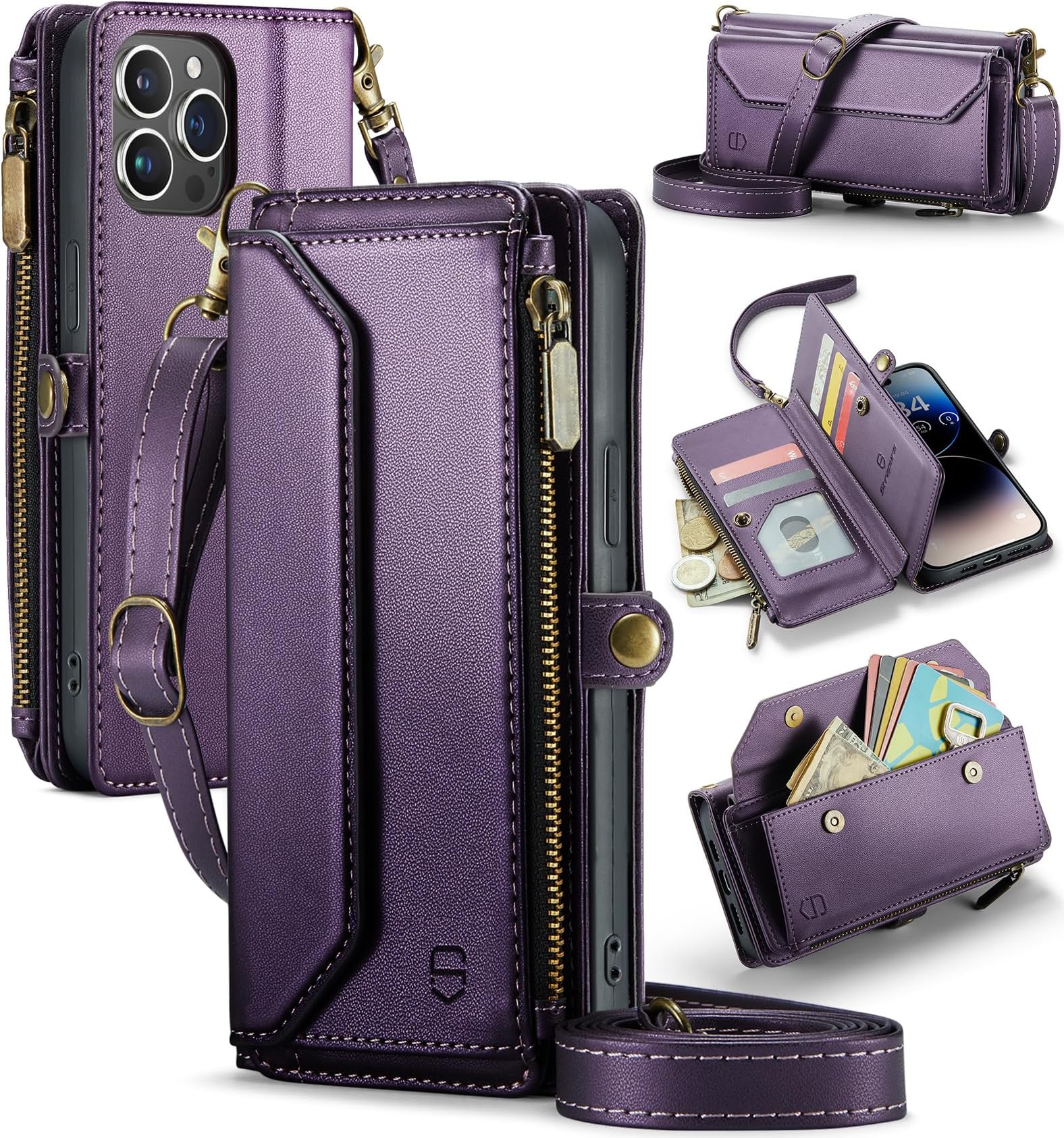 Amazon.com: Lxisxcna iPhone 14 Pro 5G Wallet Case with Card Holder ...