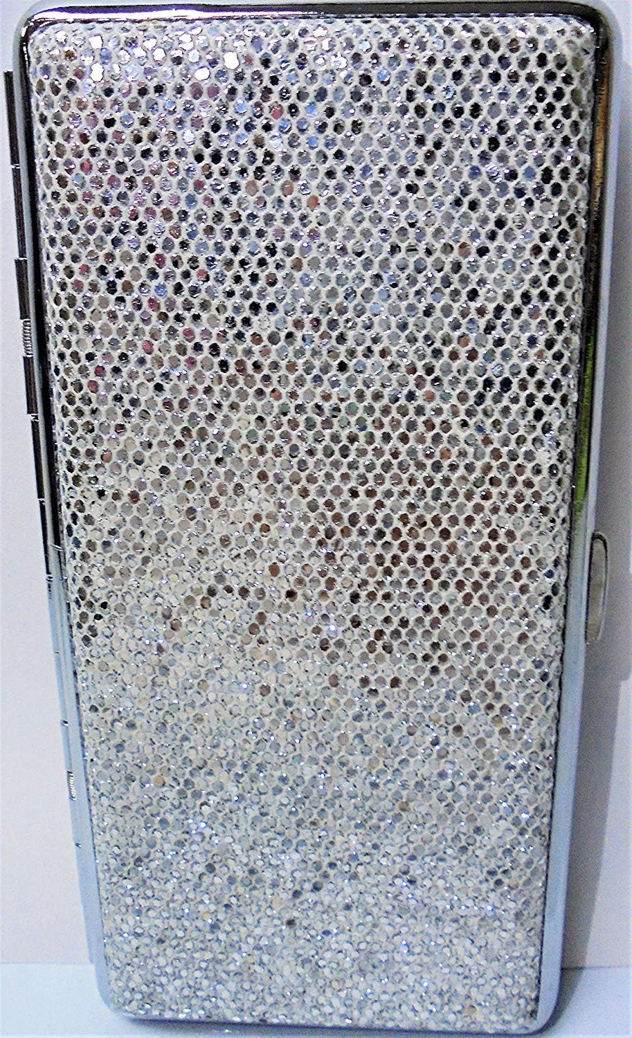 Amazon.com: 1 Eclipse Silver Glitter Cigarette Case with Mirror, Fits ...