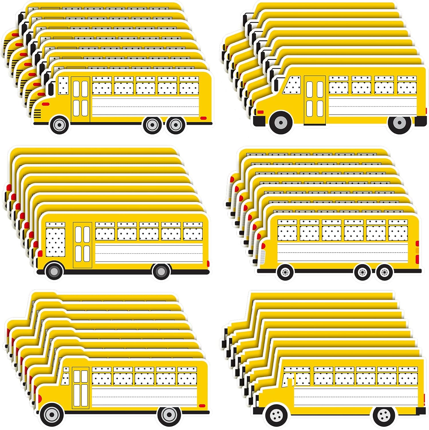 Amazon.com : 48 Pcs School Bus Desk Name Plates Name Tag Stickers for ...