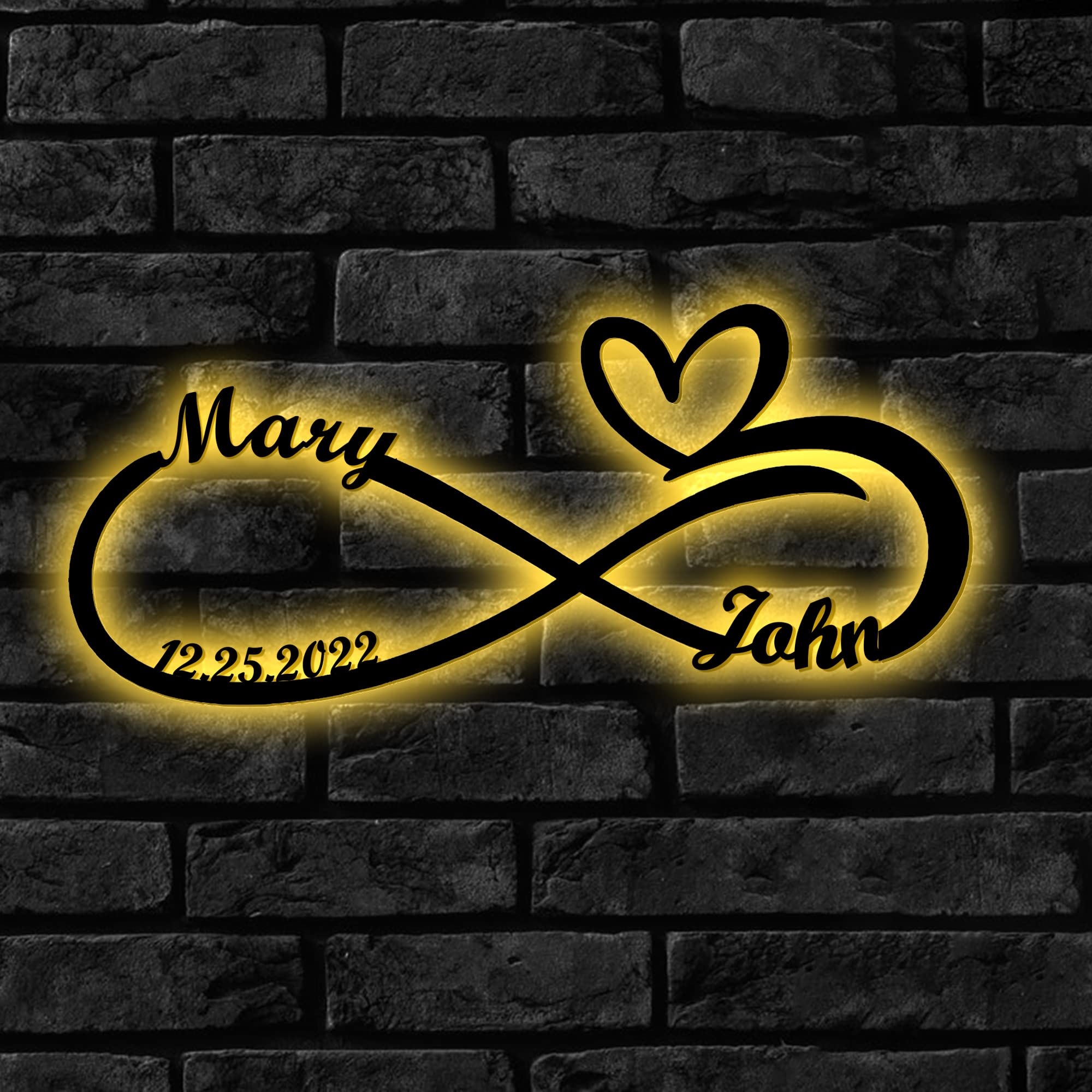 Infinity Symbol With Heart And Name Personalized Heart And Infinity