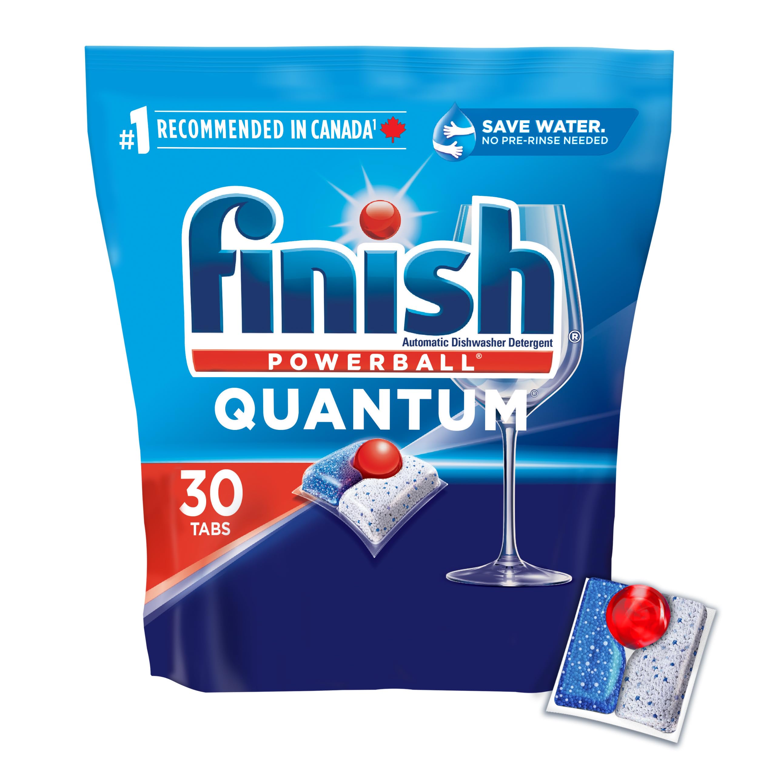 Finish Power Ball Quantum Dishwasher Detergent Pods, No pre sinse ...