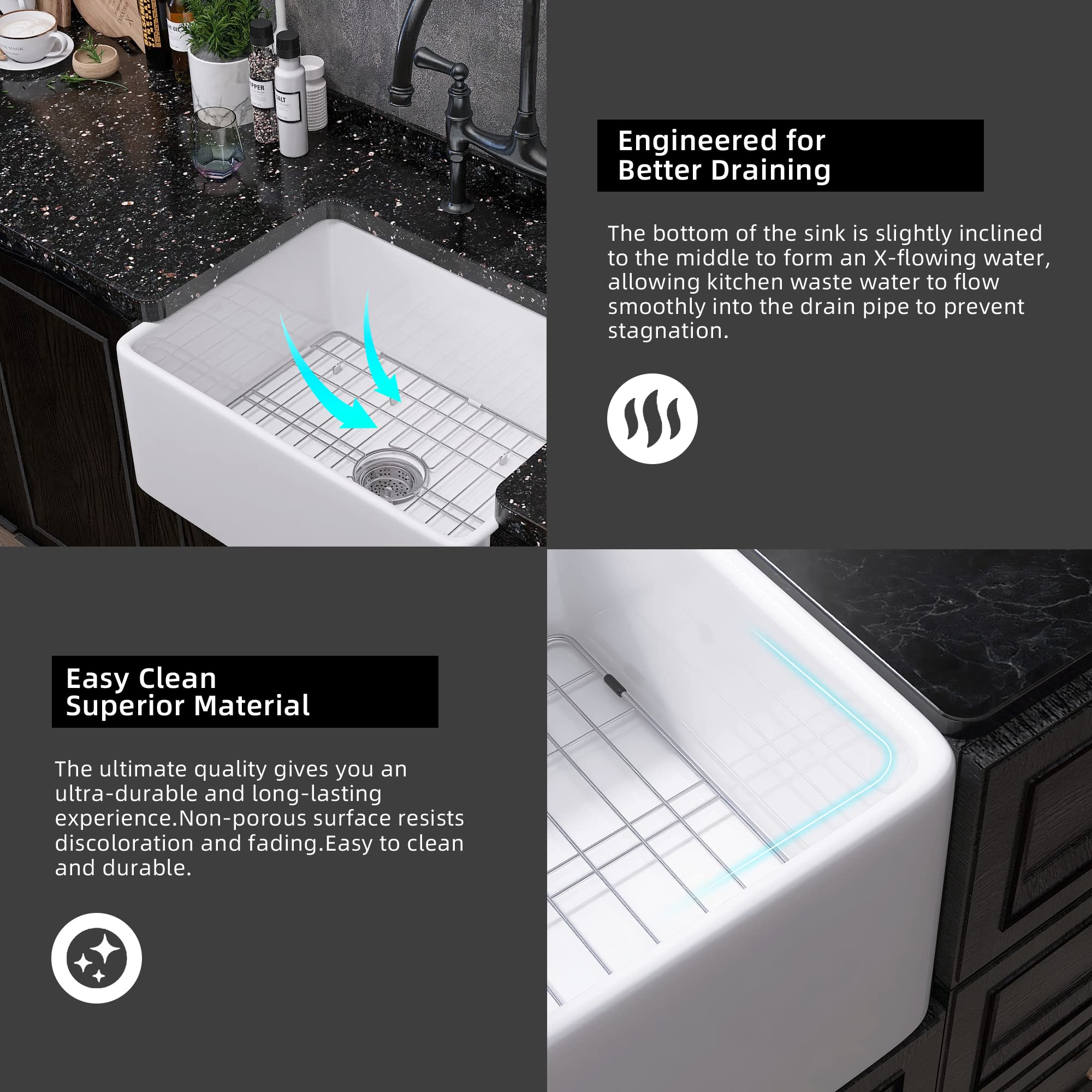 Snapklik.com : Farmhouse Sink 36 Inch - Extra Large Farm Sink 36"x17 ...