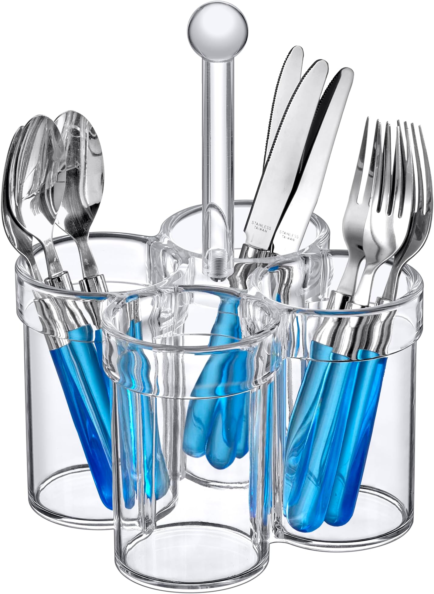 Amazon.com - 4 Pack Acrylic Cutlery Storage Organizer, Plastic Cutlery ...