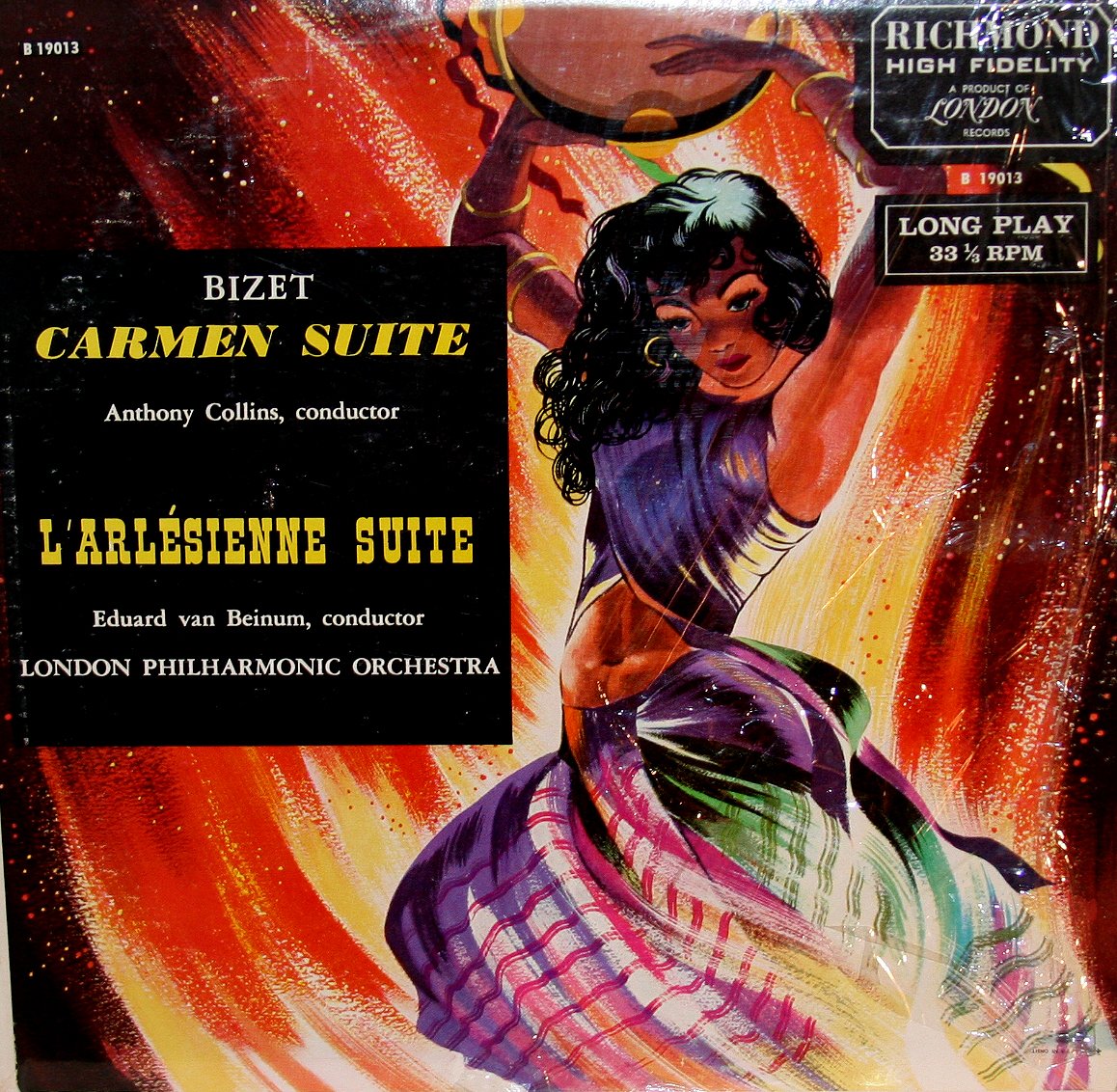 BIZET, GEORGES - CARMEN SUITE - vinyl lp. ANTHONY COLLINS, CONDUCTOR ...