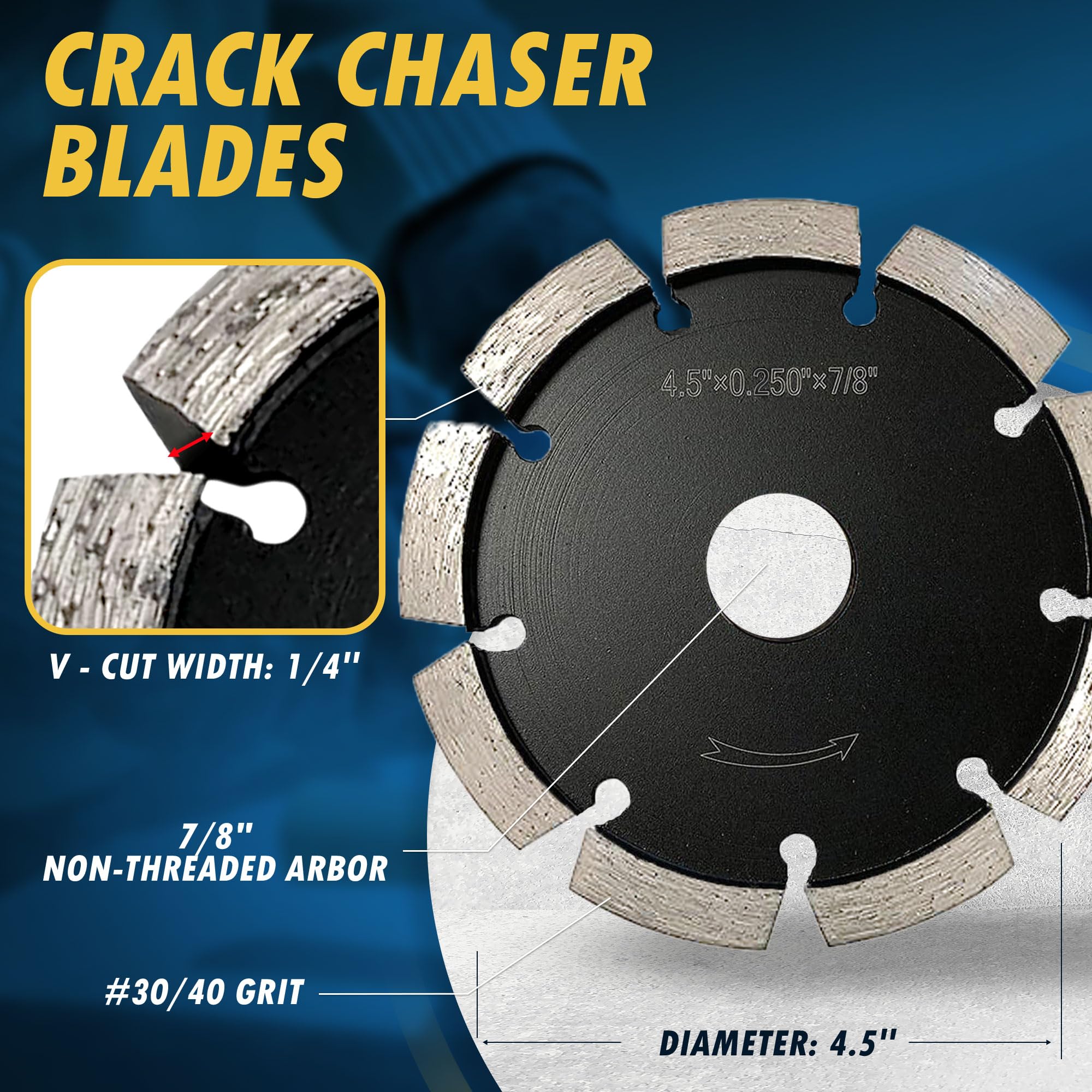 Snapklik.com : 4.5" Diamond Crack Chaser Blades For Routing And ...