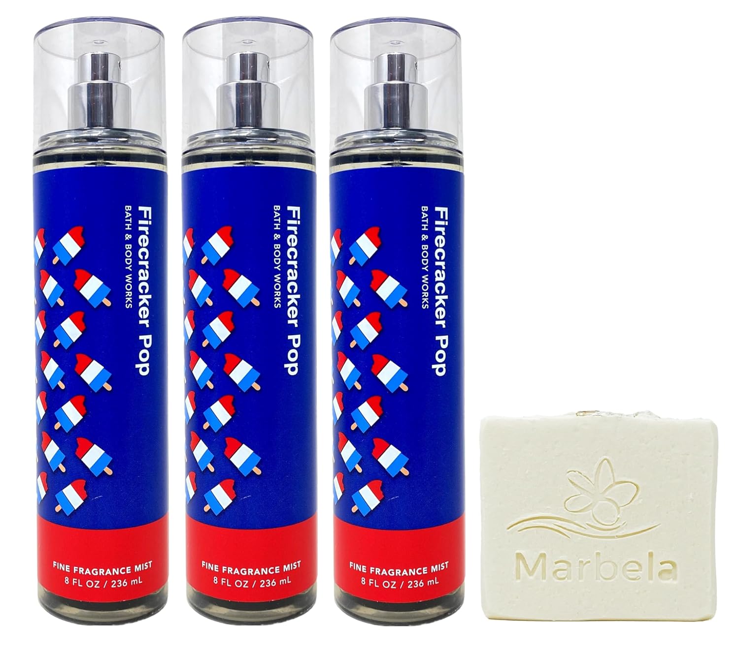 Amazon.com : Bath & Body Works Firecracker Pop 3 Pack Fine Fragrance ...